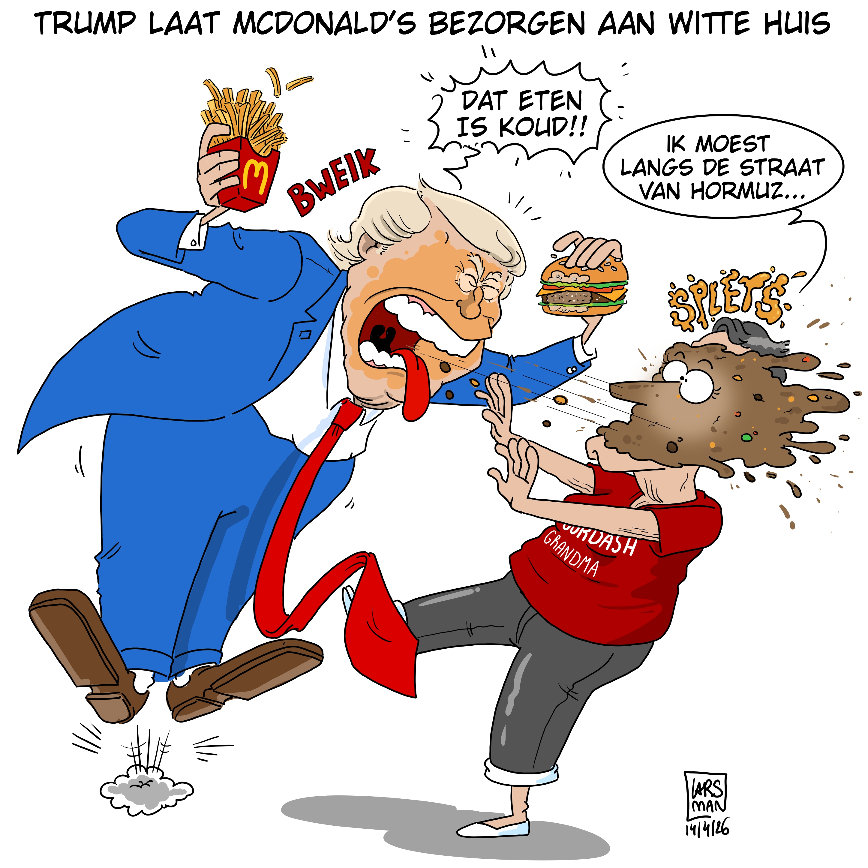 Trump krijgt koud eten geserveerd