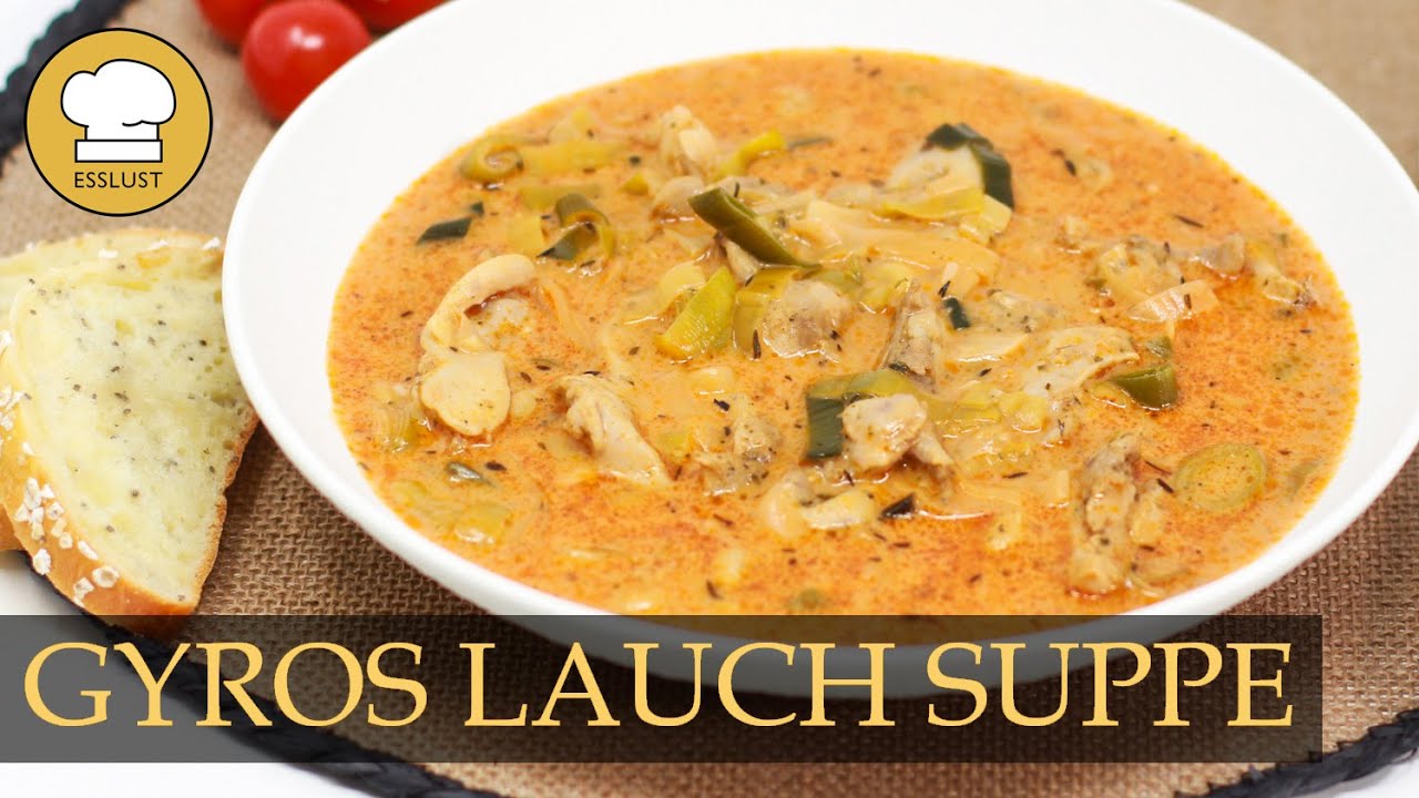 Gyros Lauch Suppe - leckere Low Carb Partysuppe