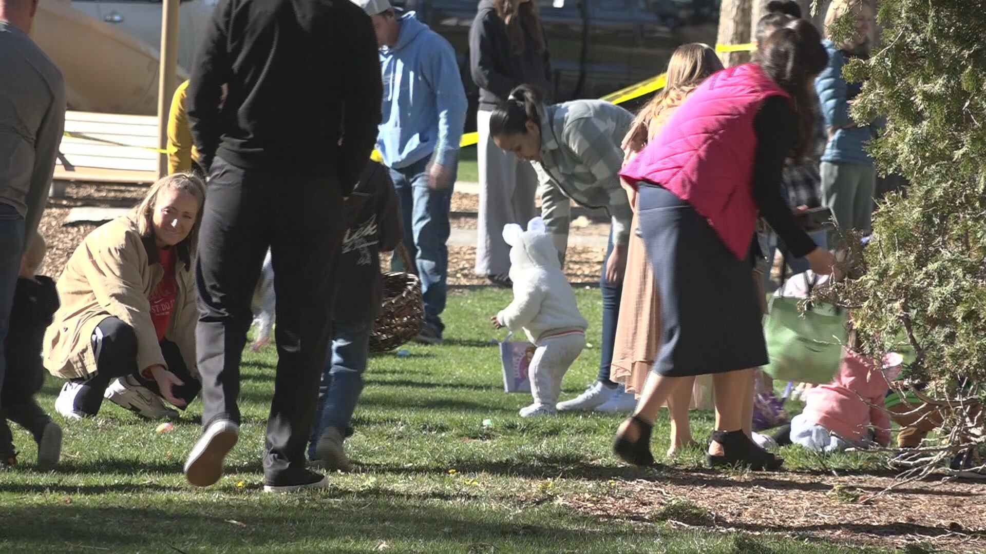 Families gather for Easter egg hunt