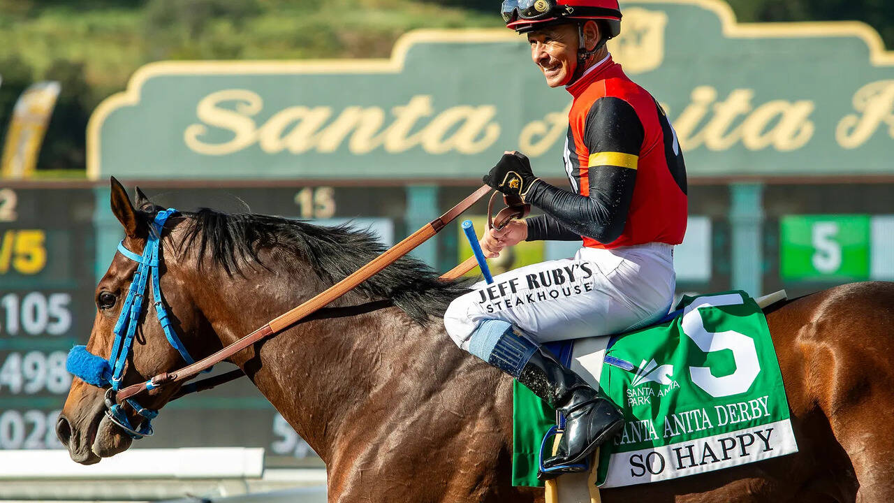 So Happy wins Santa Anita Derby, setting stage for Mike Smith's ...