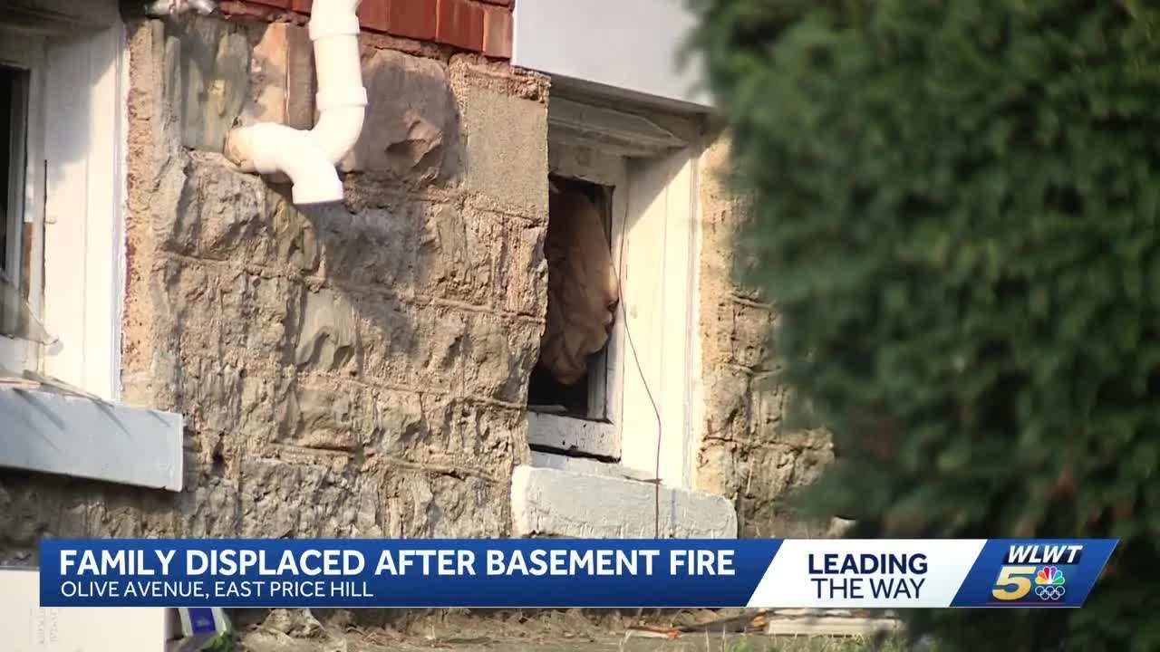 Family displaced after basement fire in East Price Hill