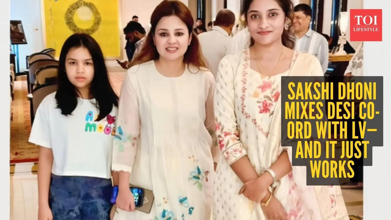 Sakshi Dhoni’s breezy kurta co-ord set gets a luxe upgrade with Louis ...