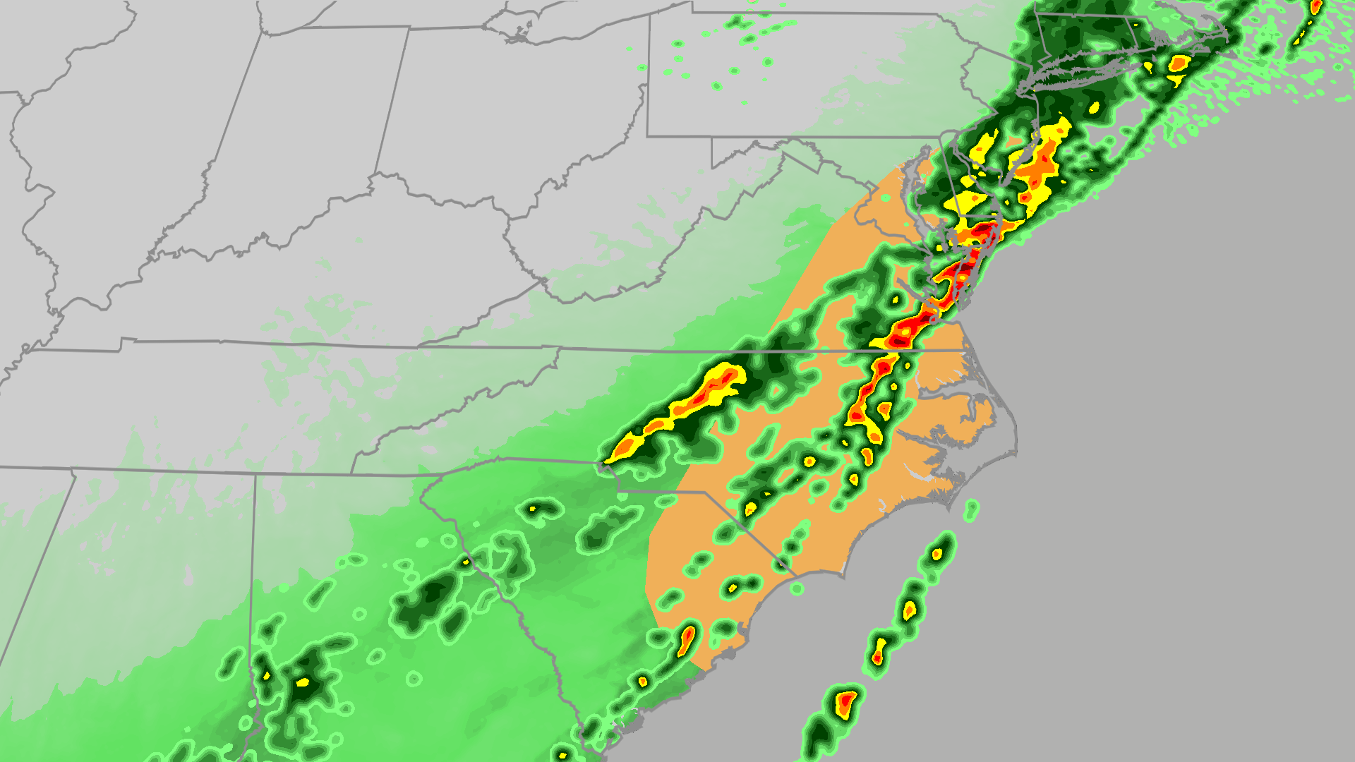 Severe storms, strong winds target southeast coast today