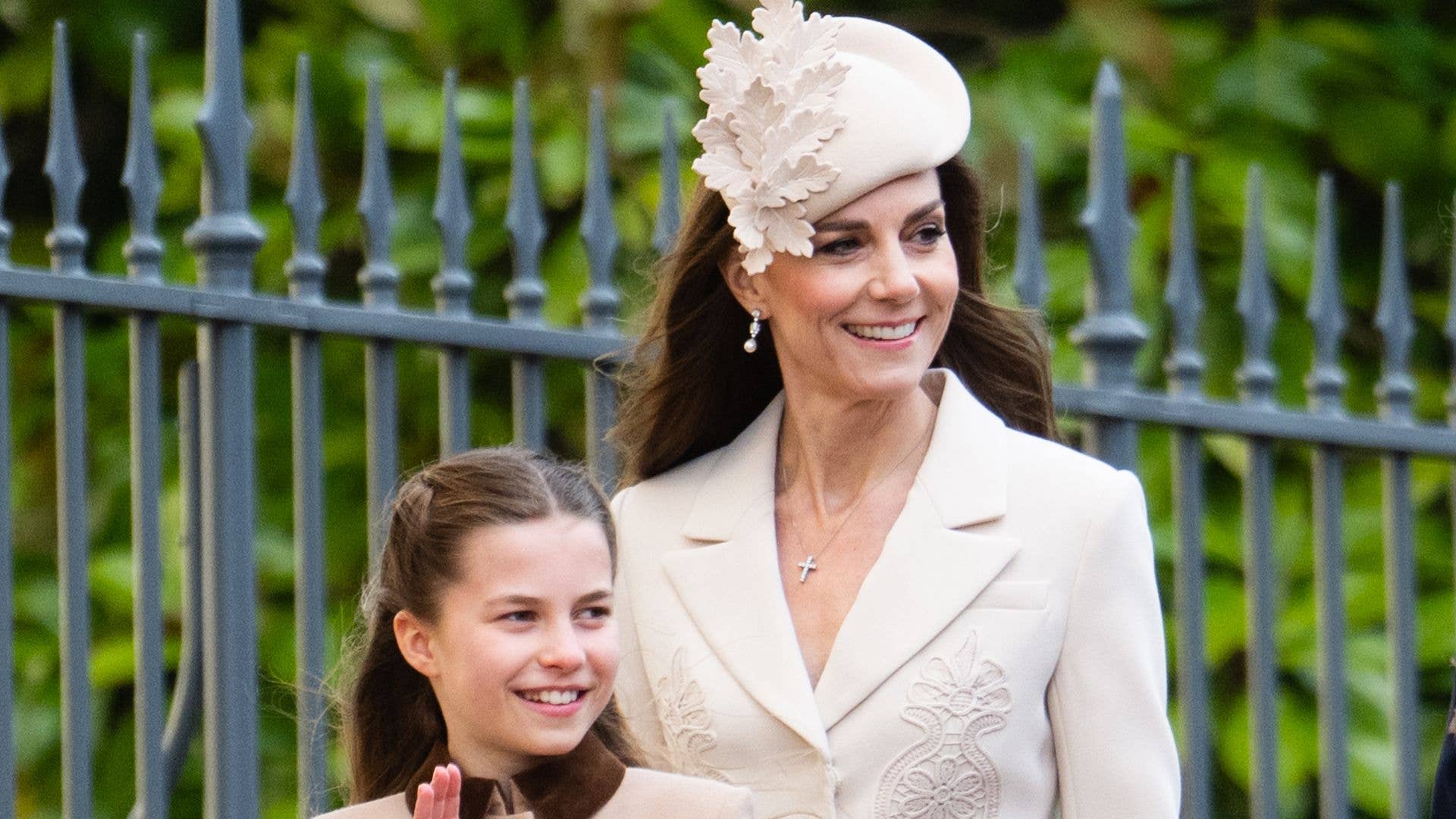 Princess Kate makes her Easter entrance in heavenly Self-Portrait dress ...