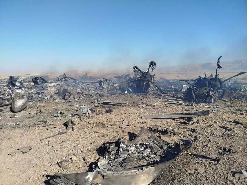 Wreckage of US aircraft in Iran pictured for first time following ...