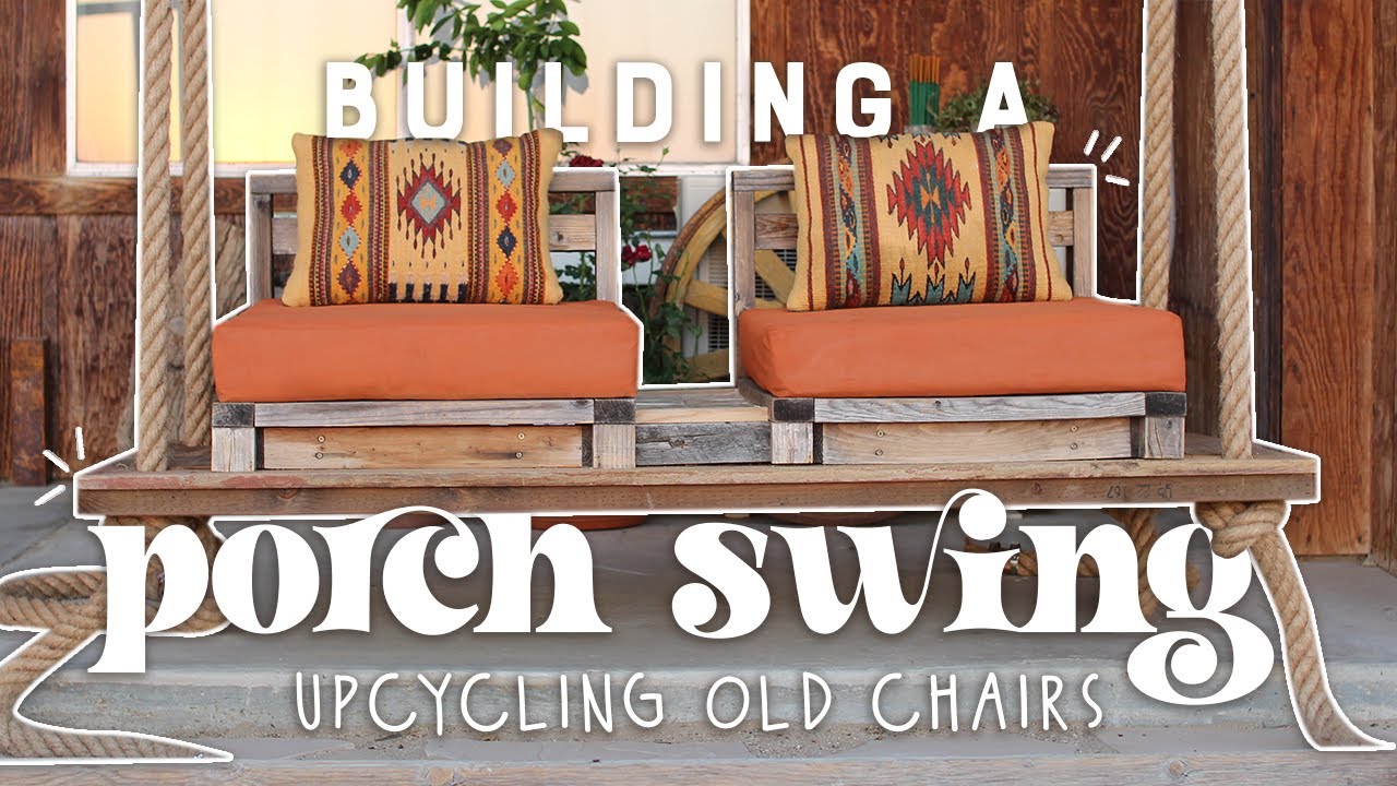 I built a porch swing from reclaimed wood!