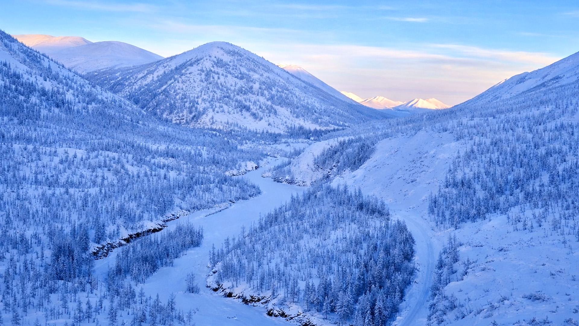 A frozen village in one of the coldest places on Earth