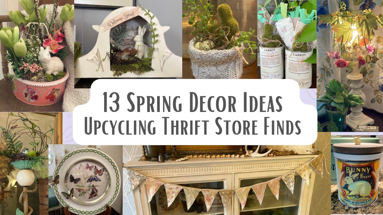 13 spring home decor ideas using thrift store finds/spring thrift flips