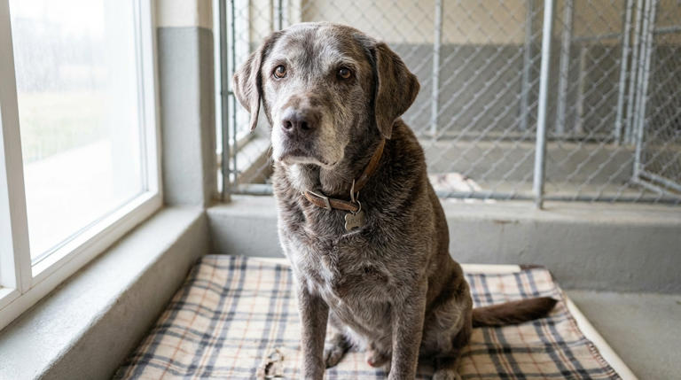 Le cœur brisé de Louky, chien de 16 ans abandonné : l'appel poignant d ...