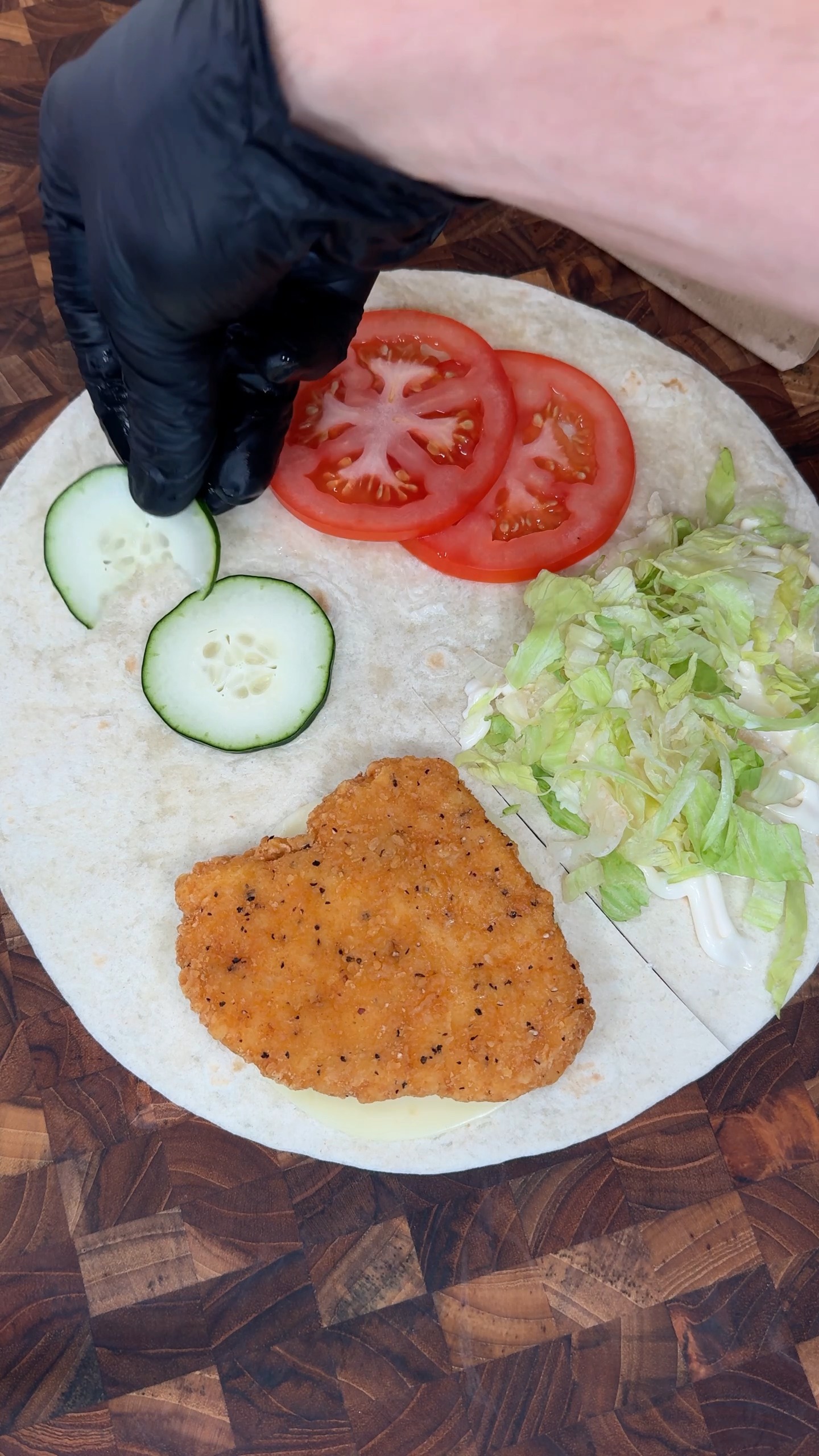 Homemade McChicken wrap