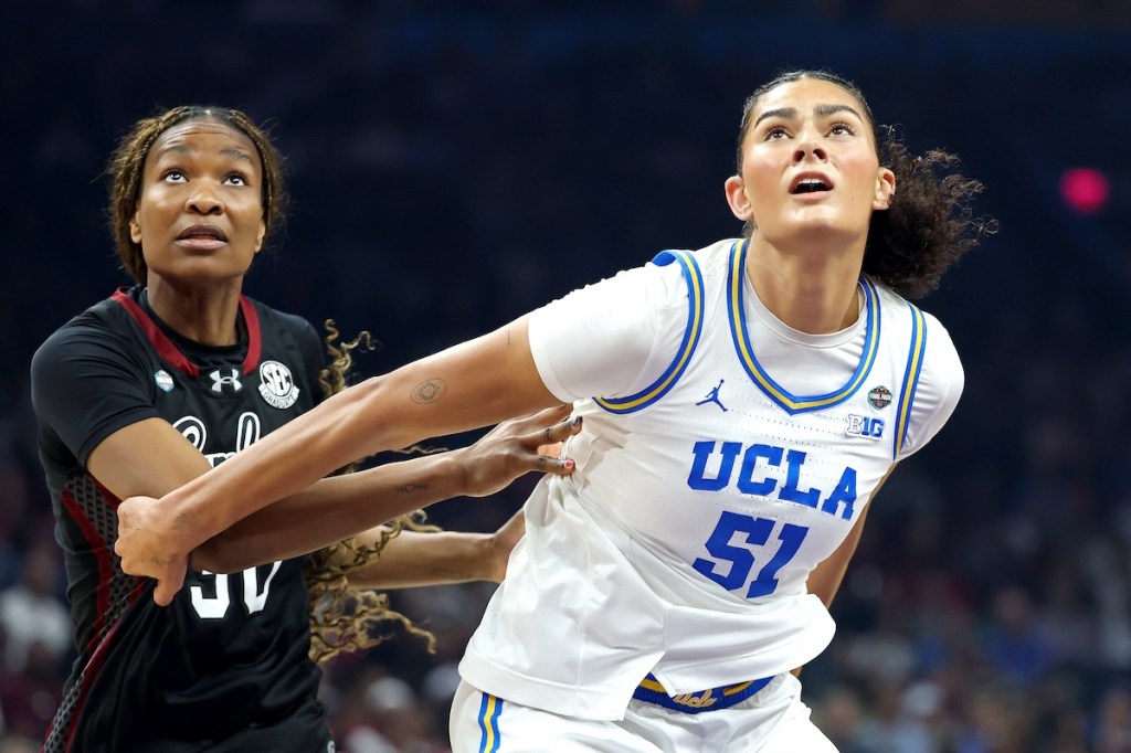 UCLA's Lauren Betts leaves South Carolina game with throat injury scare