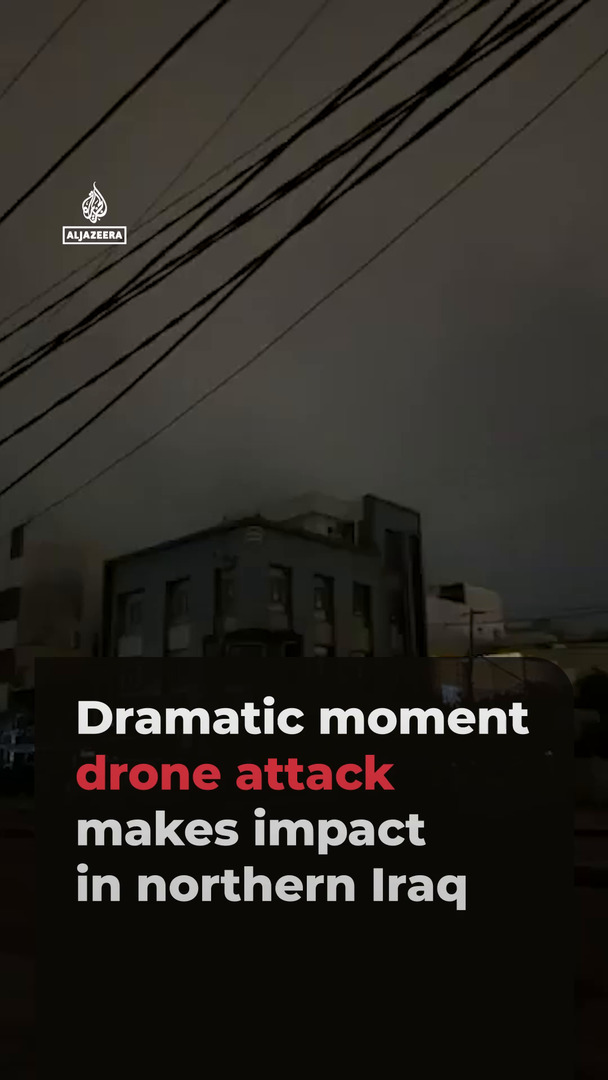 Dramatic moment drone attack makes impact in Sulaymaniyah, northern Iraq