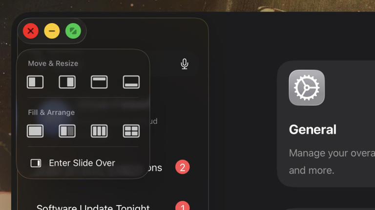 What those three dots on the top of iPad apps are for