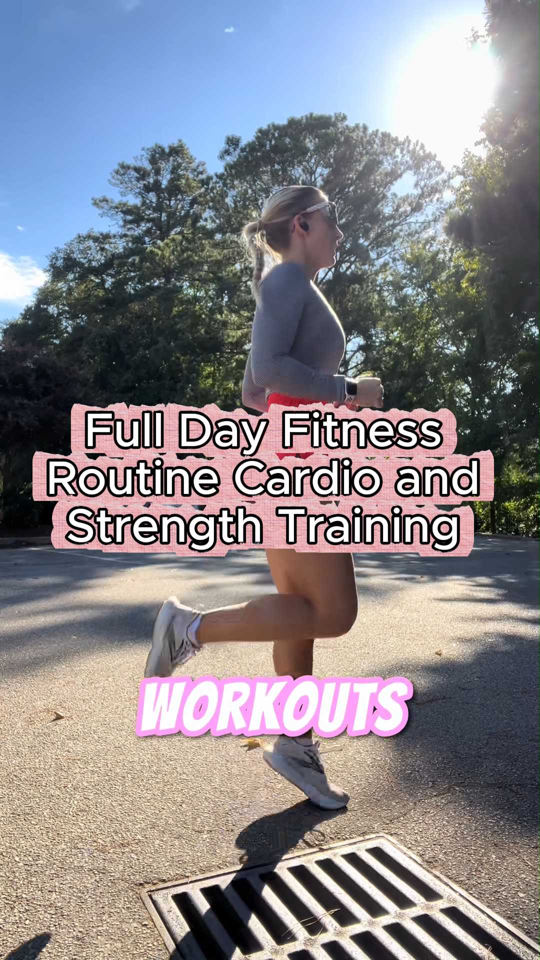 Full day fitness routine cardio and strength training
