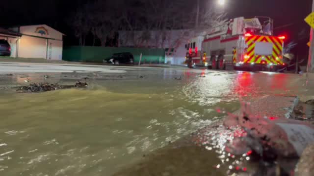 Water main break in Cleveland's South Collinwood neighborhood