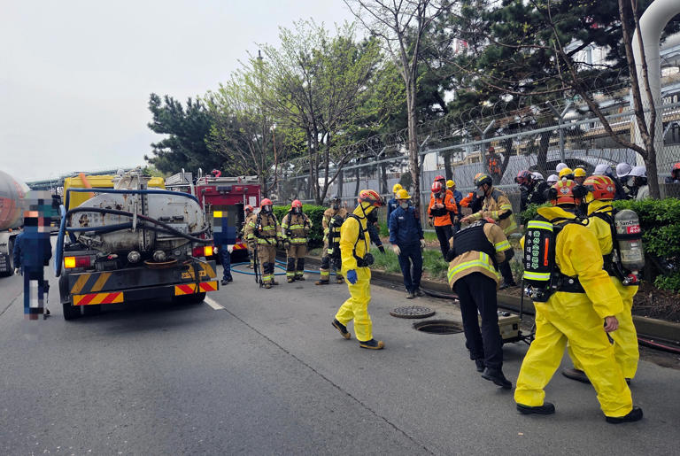 Hazardous chemicals leak from underground pipeline in Ulsan industrial ...
