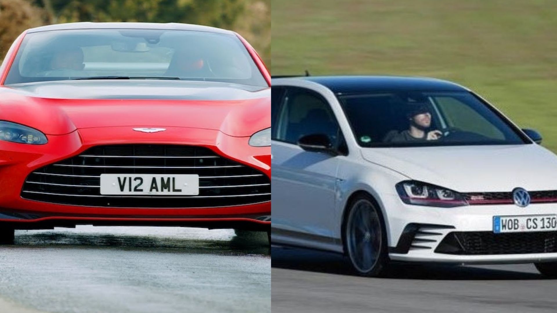 Aston Martin V12 Vantage v/s VW Golf GTI Clubsport