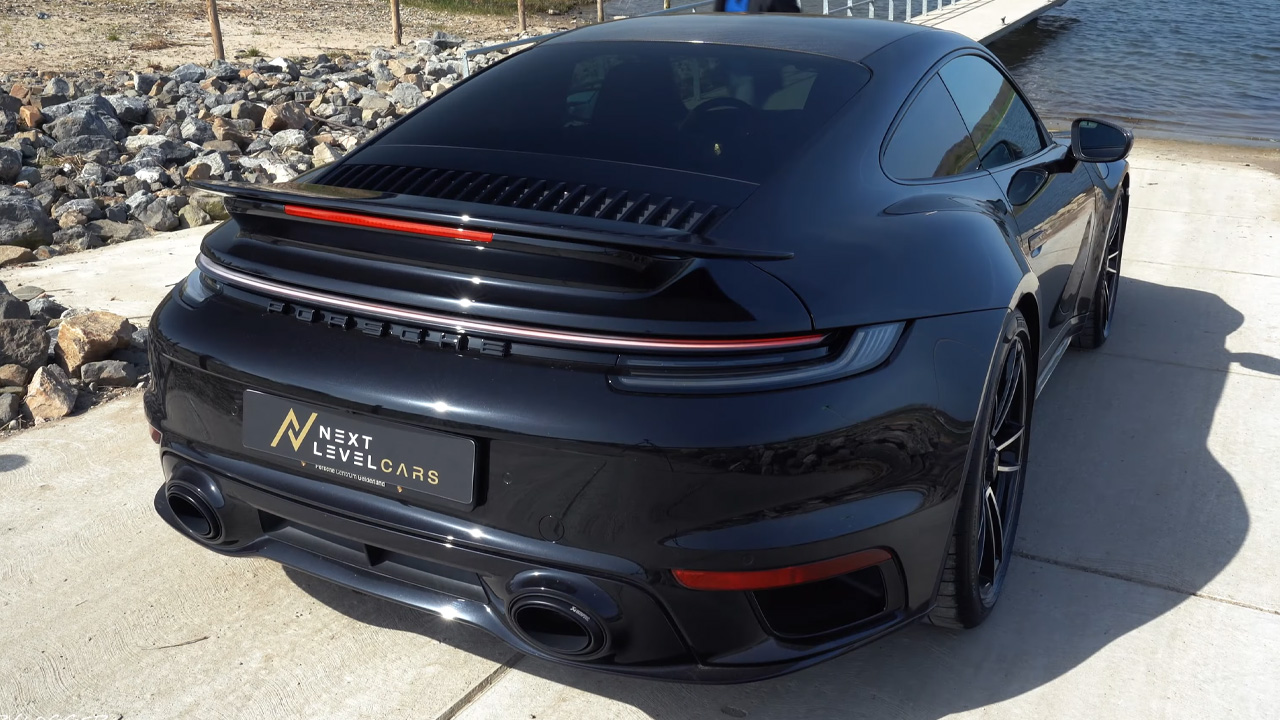 Porsche 992 Turbo S with titanium race exhaust upgrade overview