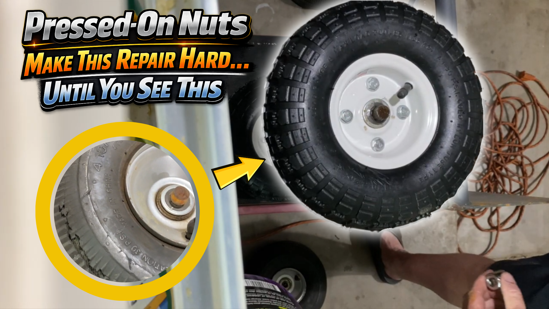Pressed-on nuts make this repair hard until you see this