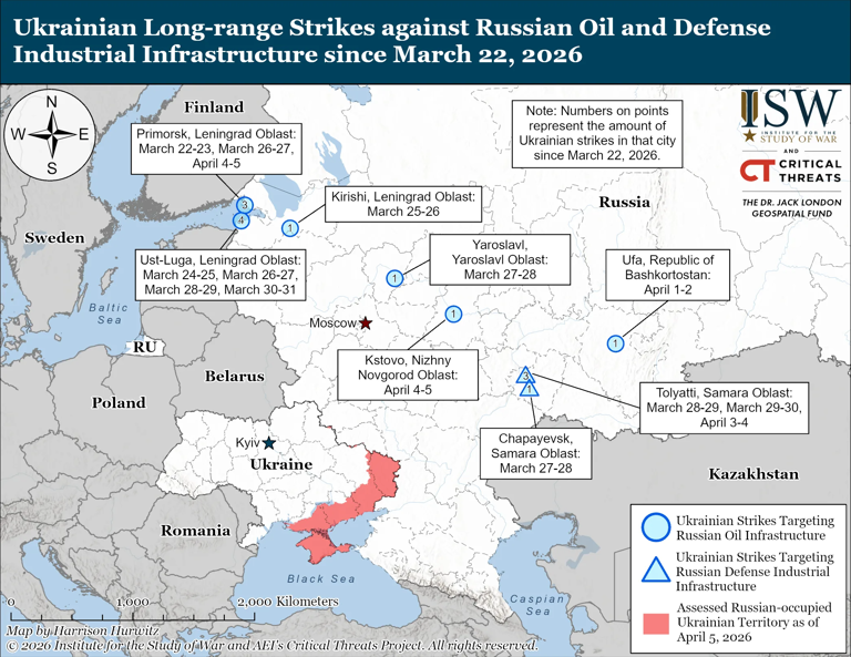Ukraine expands deep strikes on Russian oil hubs