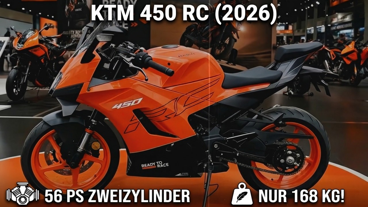 2026 KTM 450 RC 2026: Zweizylinder-Sportler mit 56 PS, 168 kg & 195 km/h