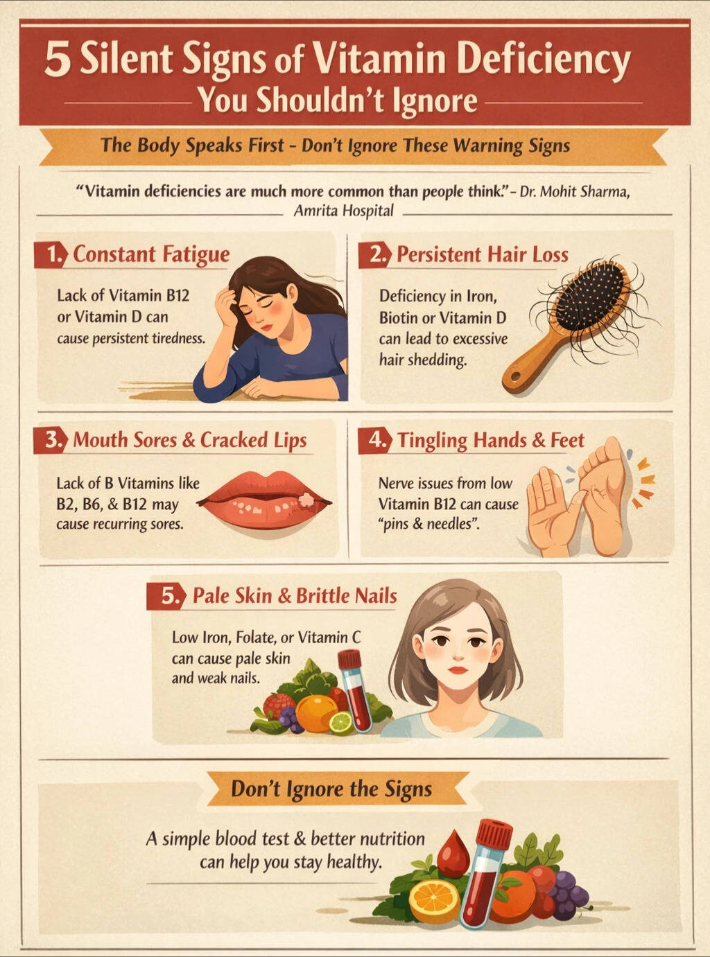 5 silent signs of vitamin deficiency you shouldn't ignore: The body ...