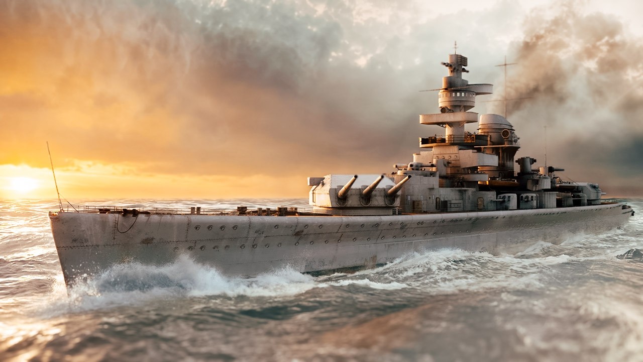Watch how a liner attacked a battleship