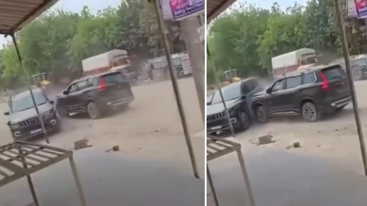 Shocking! Friends crash SUVs into each other after argument in Gurugram ...