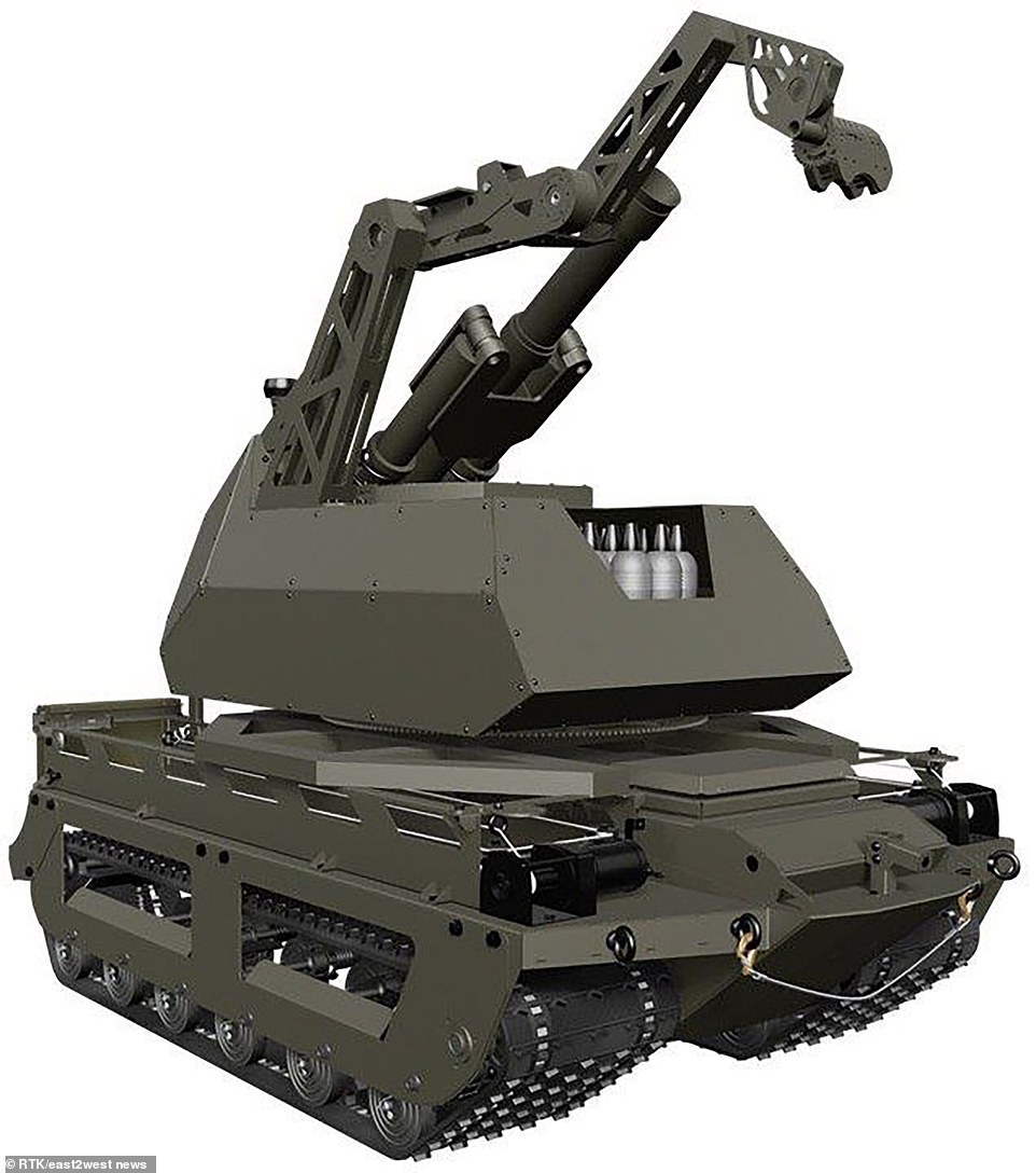 Russia unveils battle robot armed with rapid-fire mortar