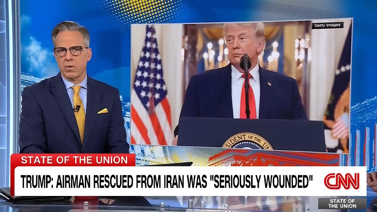 CNN star Jake Tapper reads Donald Trump's 'extraordinary graphic' Iran ...