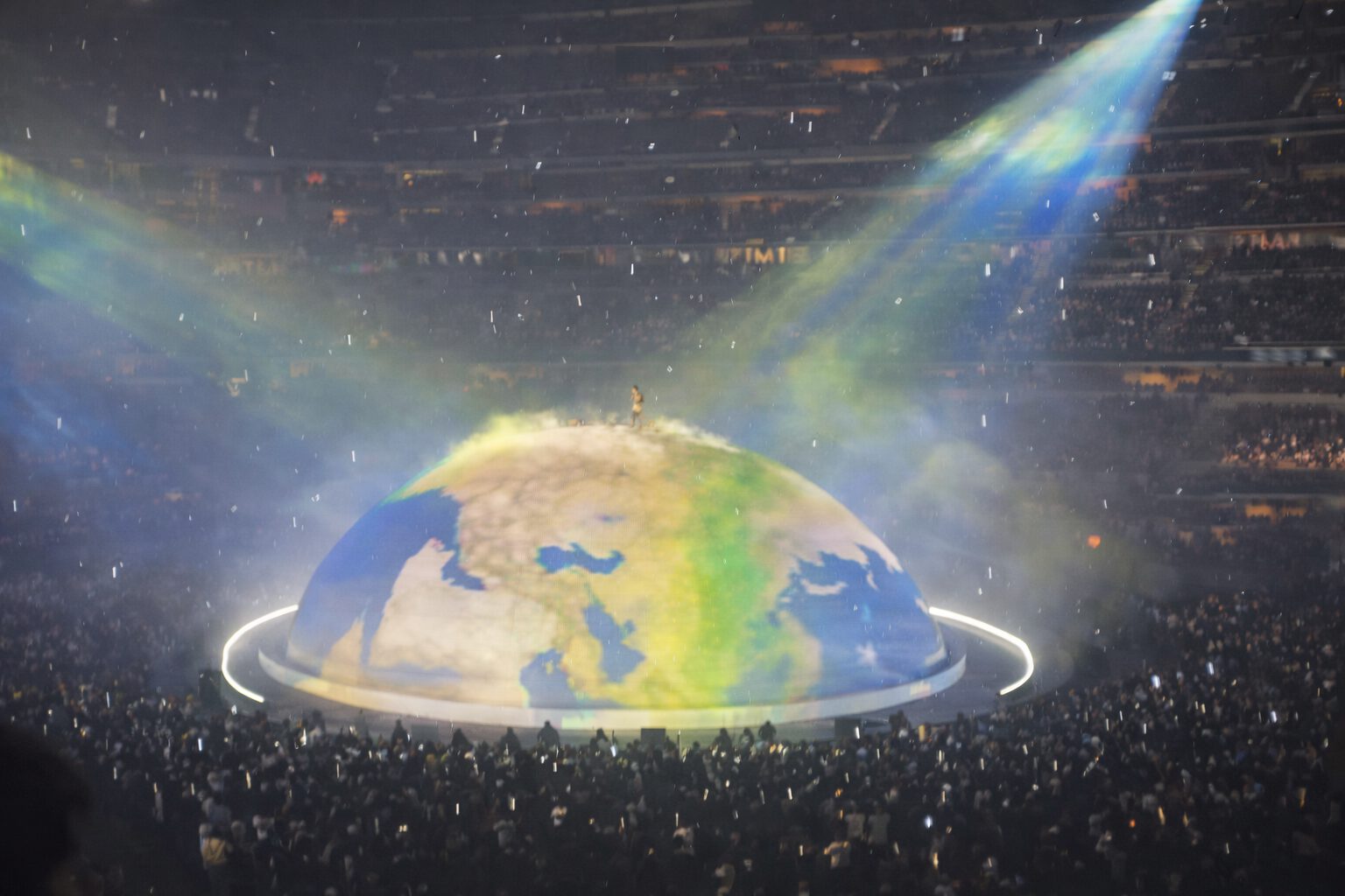 Kanye West's globe stage turns SoFi Stadium into planetary theater