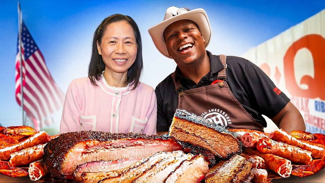Family reacts to authentic Texas BBQ experience