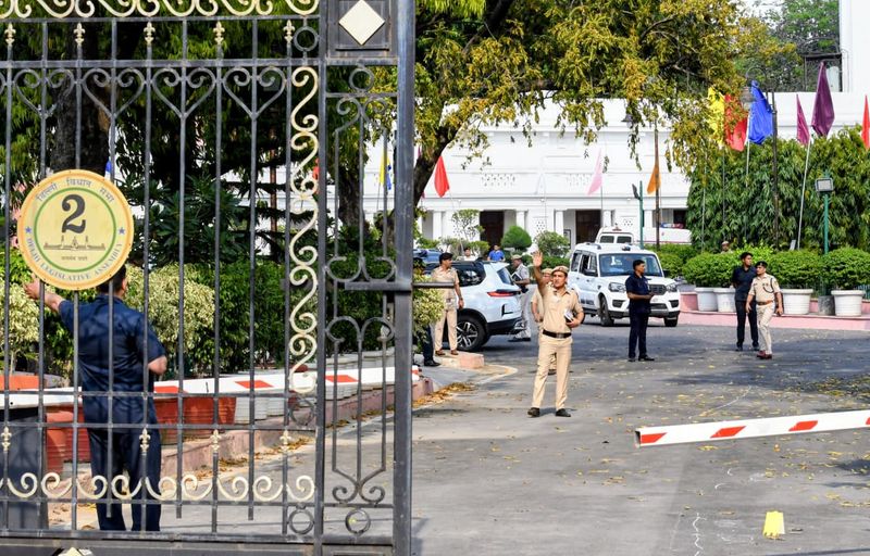 Security scare at Delhi Assembly as masked driver breaks through gate ...