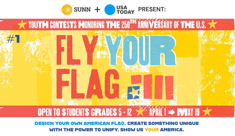 See student entries from Fly Your Flag contest, with chance to win prizes