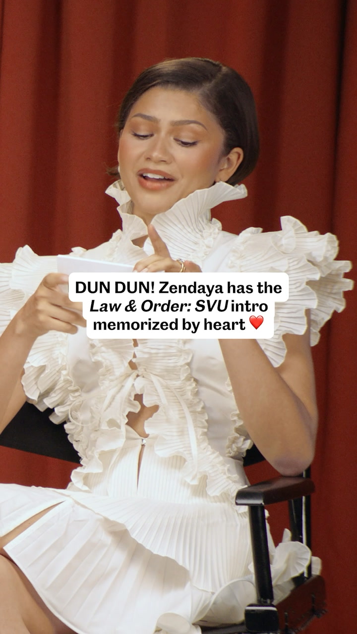 Zendaya recites the entire SVU intro from memory