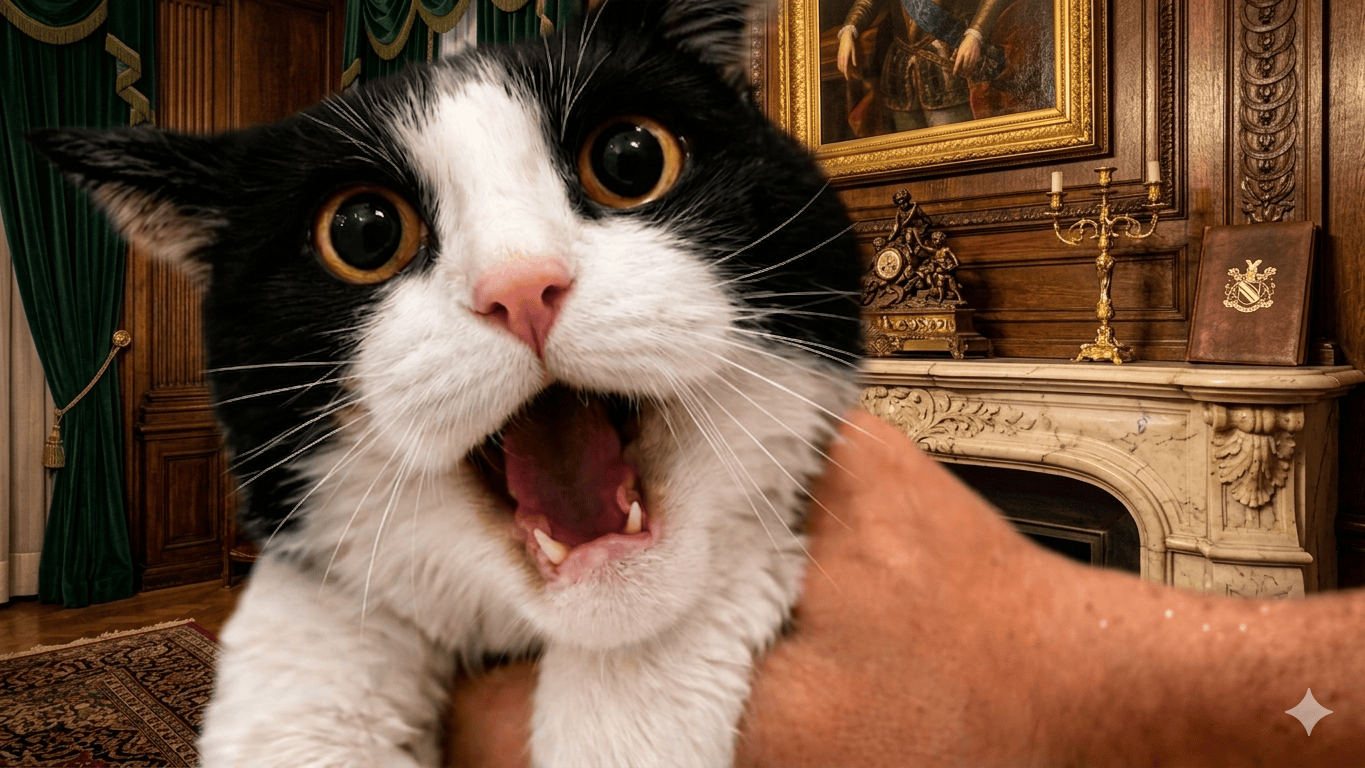 Cat looks ready to end the game