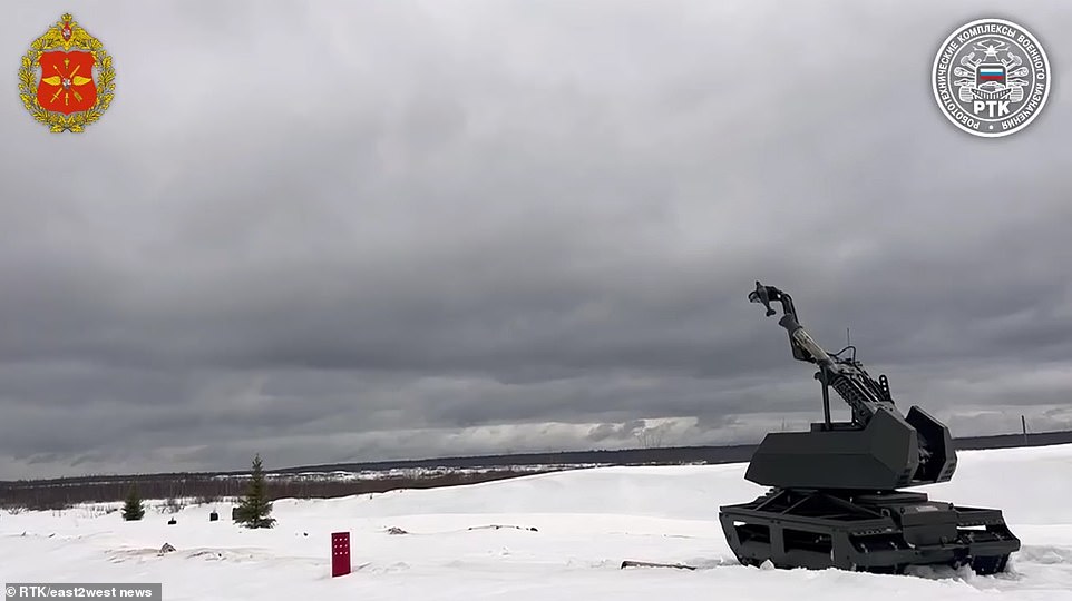 Russia unveils battle robot armed with rapid-fire mortar