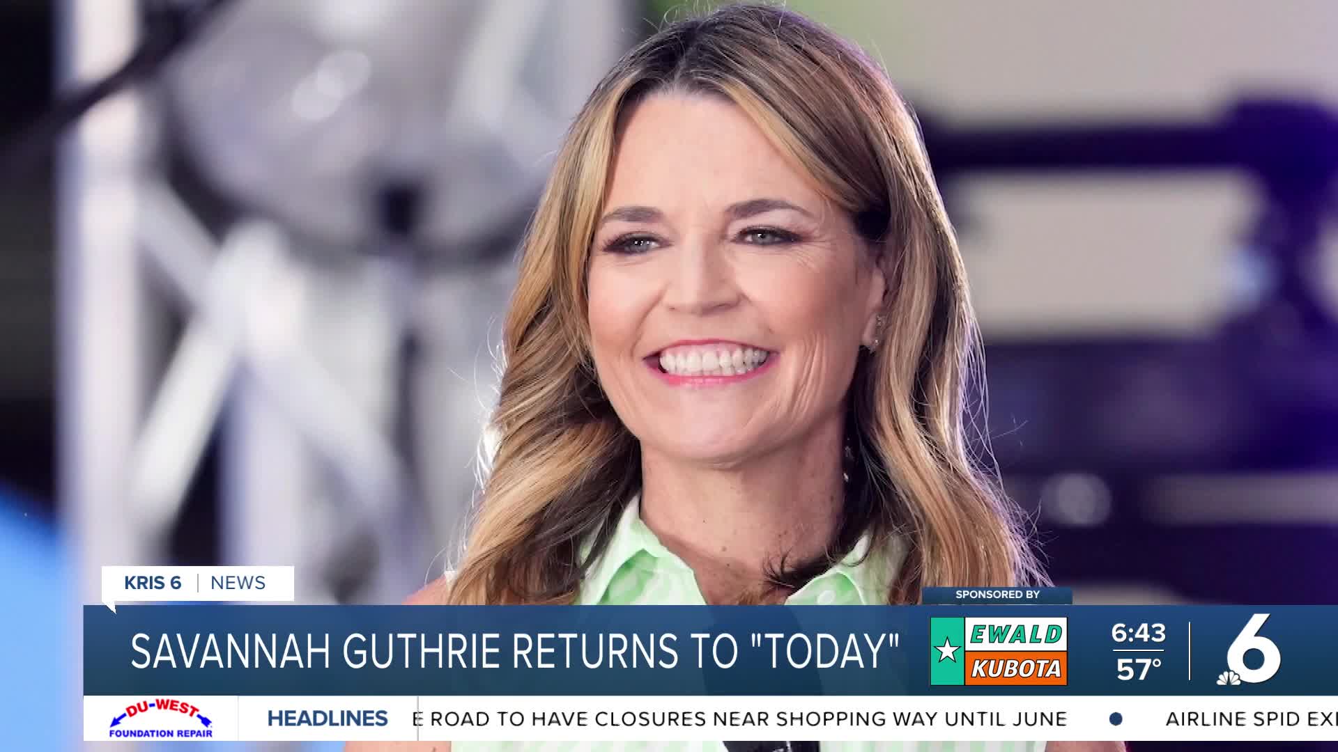 Savannah Guthrie back at 'Today' anchor desk for the first time since ...