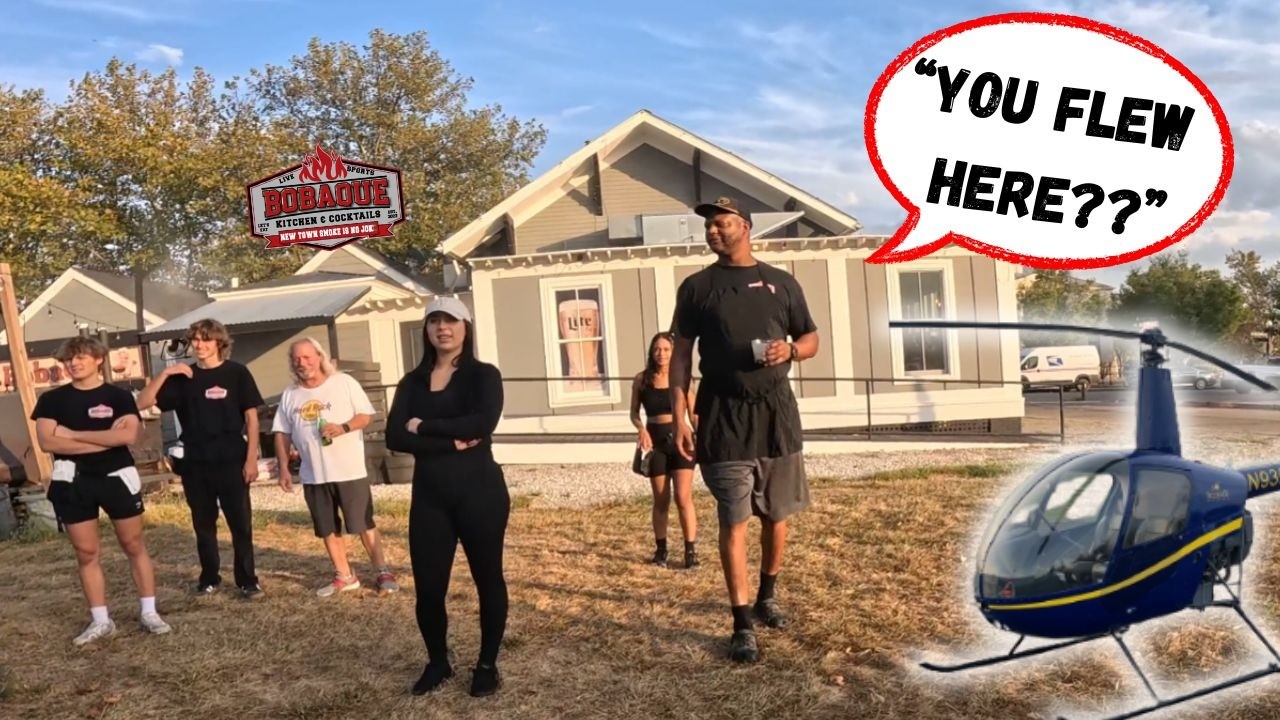 I flew a helicopter to dinner!
