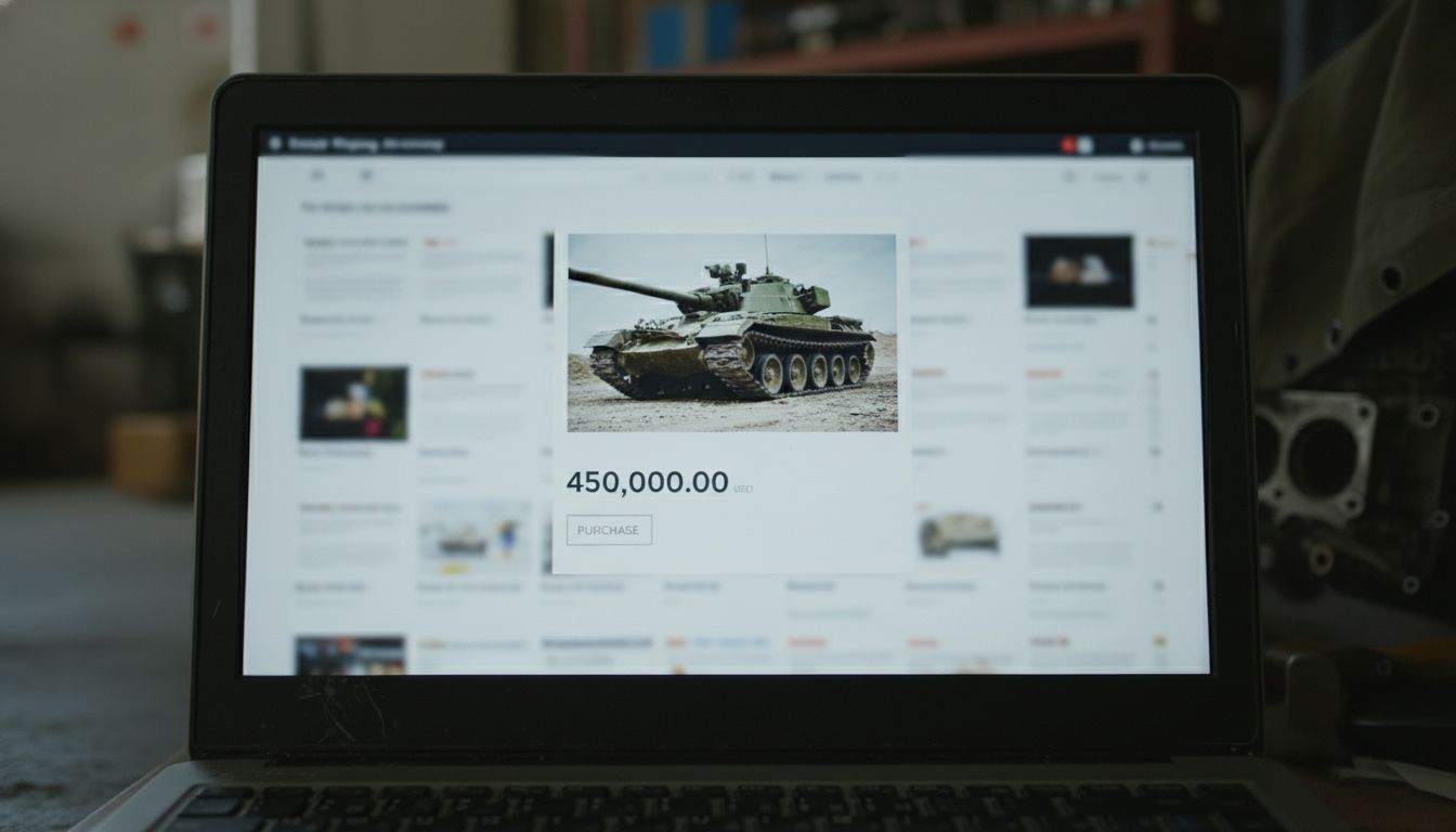 He bought a war tank on eBay, found gold inside