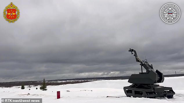 Russia unveils battle robot armed with rapid-fire mortar cannon