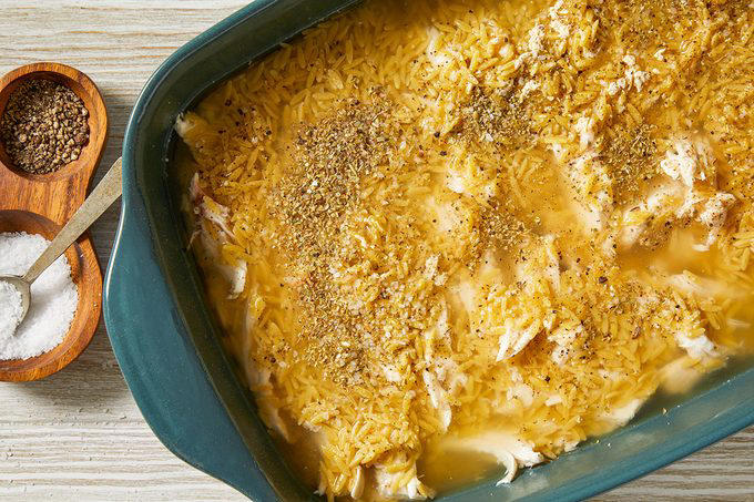 Chicken orzo bake