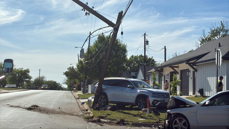 Power pole hit, hydrant damaged in Abilene crash