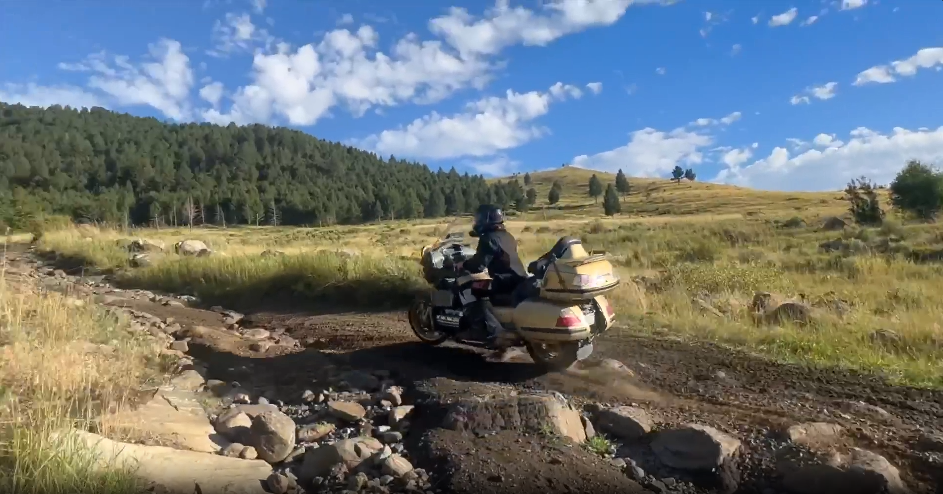 Riding my Goldwing off-road adventure 🌲