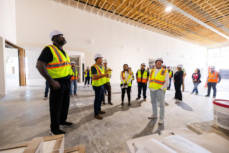 Shaq returns to Las Vegas youth complex site as $24M project reaches ...
