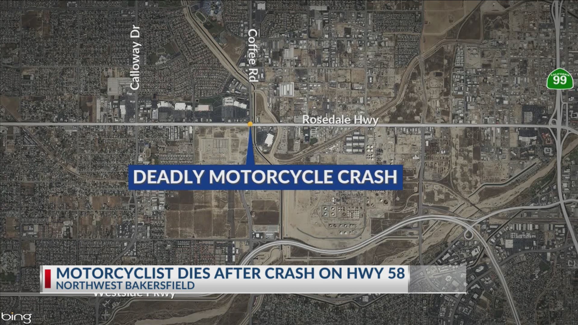 Deadly motorcycle crash reported in northwest Bakersfield
