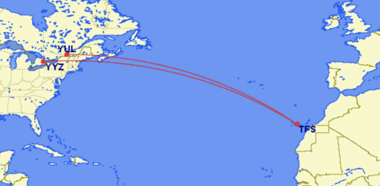 Air Canada adds only nonstop flight to Canary Islands from North America