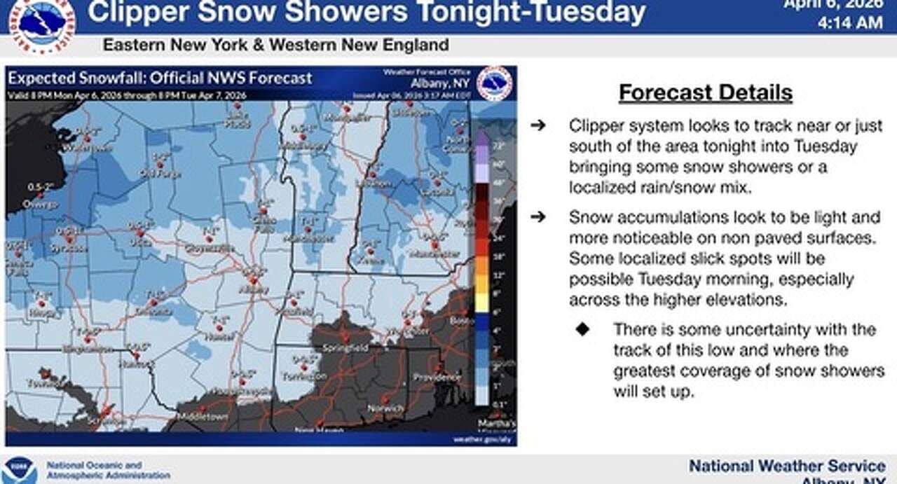 Snow starts in time for morning drive in Capital Region