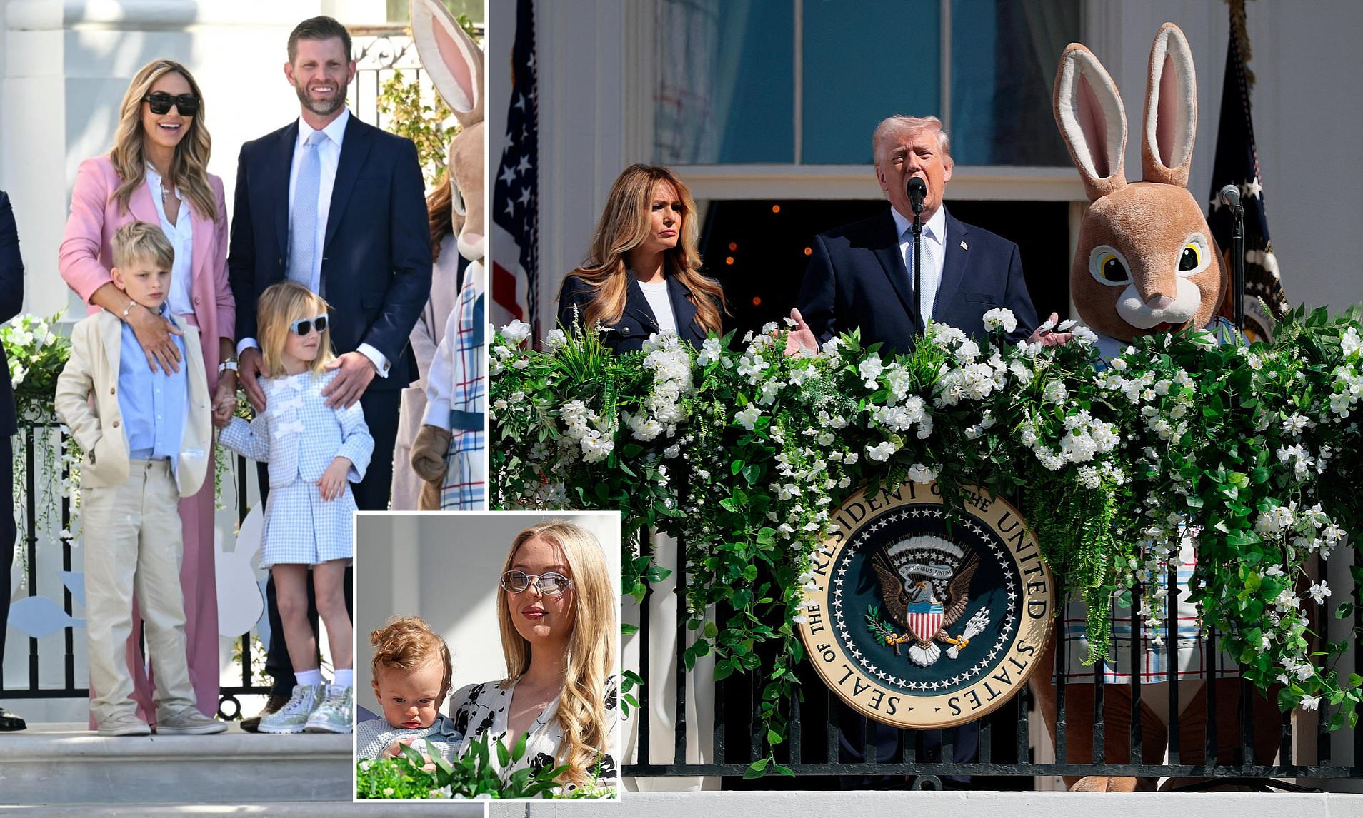 Trump hails relentless bombing of Iran alongside giant Easter Bunny as ...