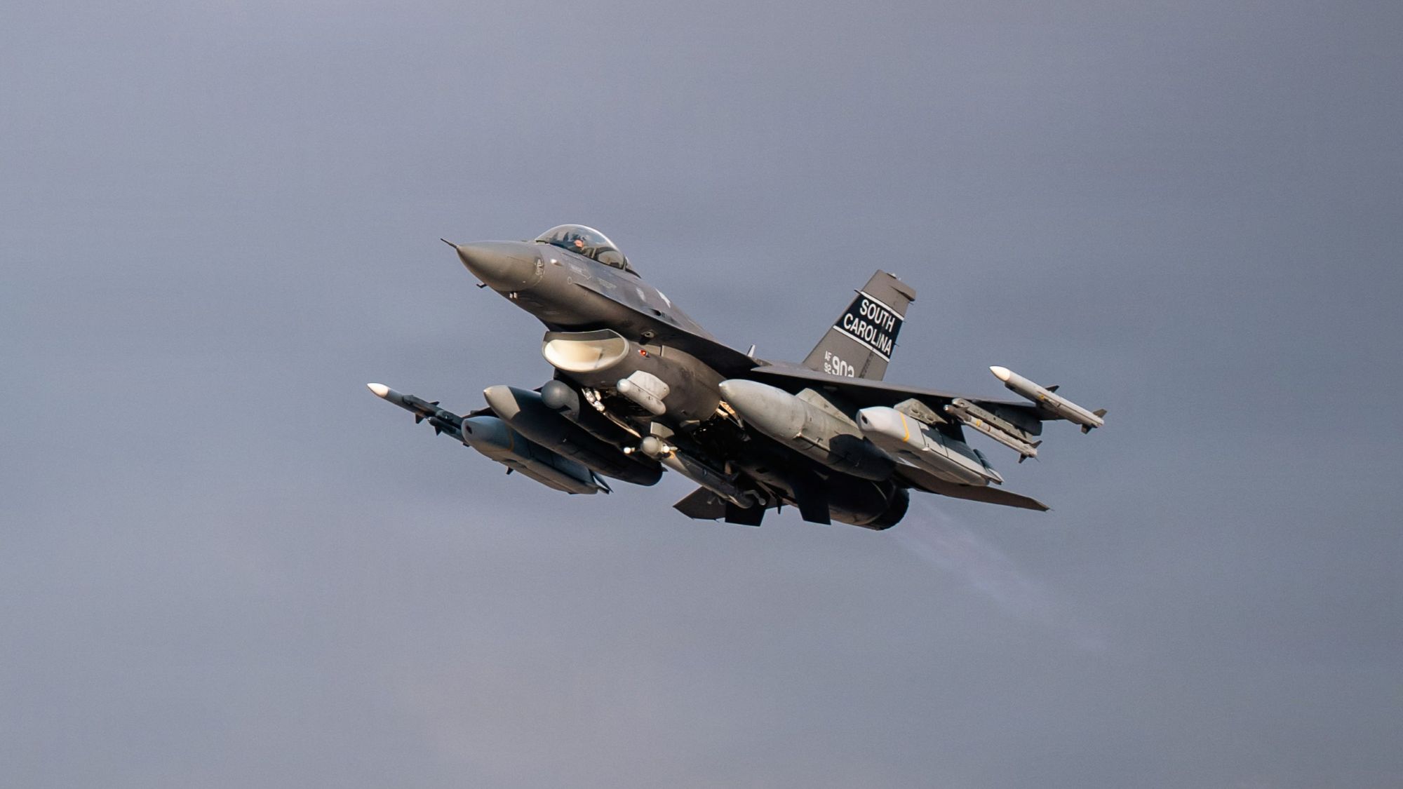 USAF F-16s flying with AGM-158 JASSMs in Operation Epic Fury against Iran